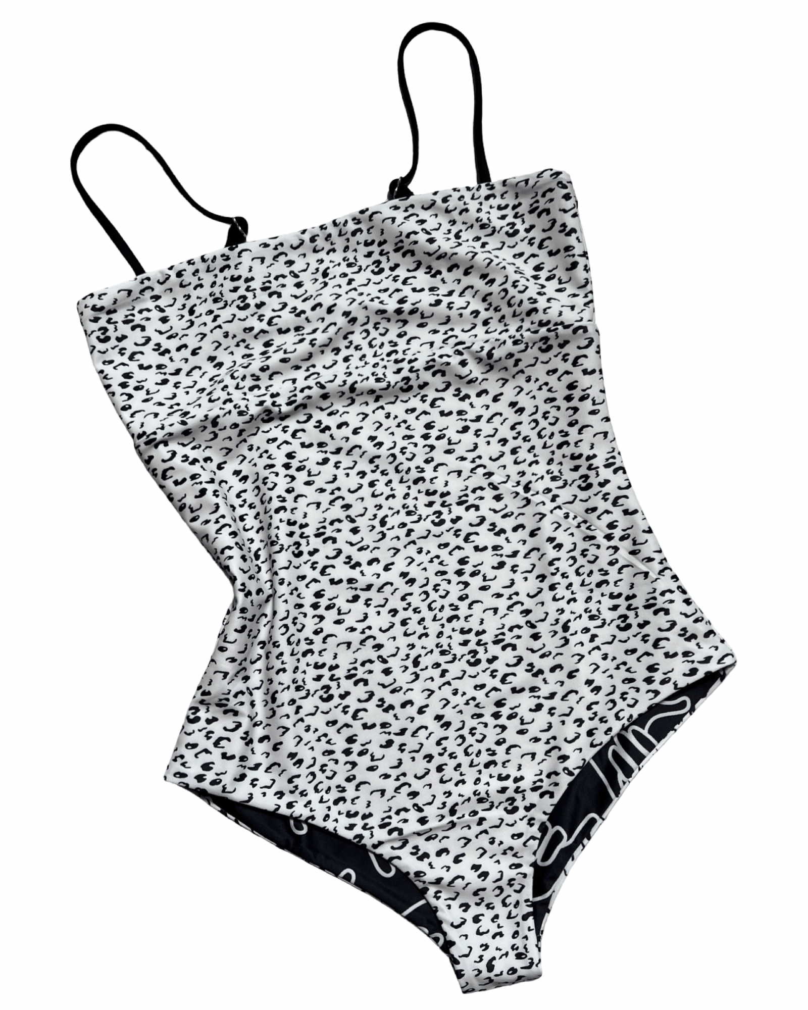 Women's Strappy in Black Shaka (Reversible Animal Print) - OF ONE SEA