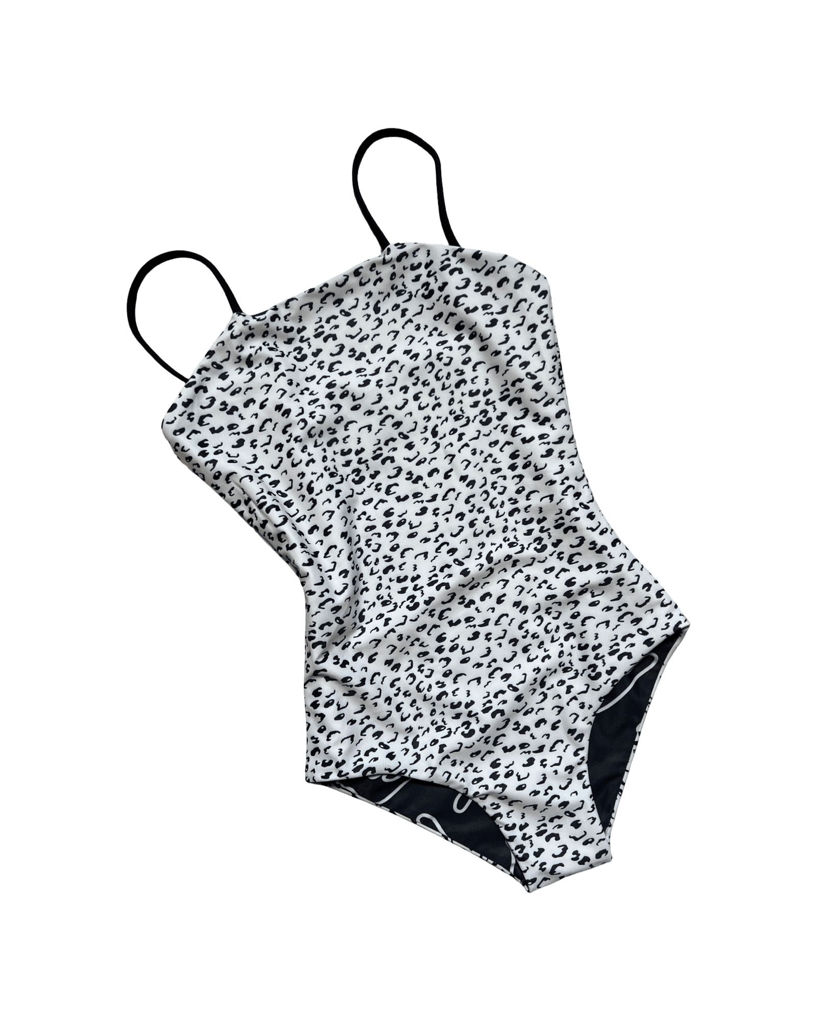 Girl's Strappy in Black Shaka (Reversible Animal Print) - OF ONE SEA